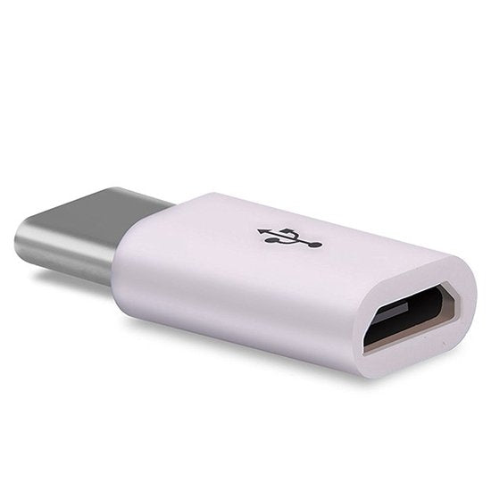 USB-C Adapter - Micro USB naar USB-C - Wit – ABCstore USB-C Adapter - Micro USB naar USB-C - Wit – ABCstore